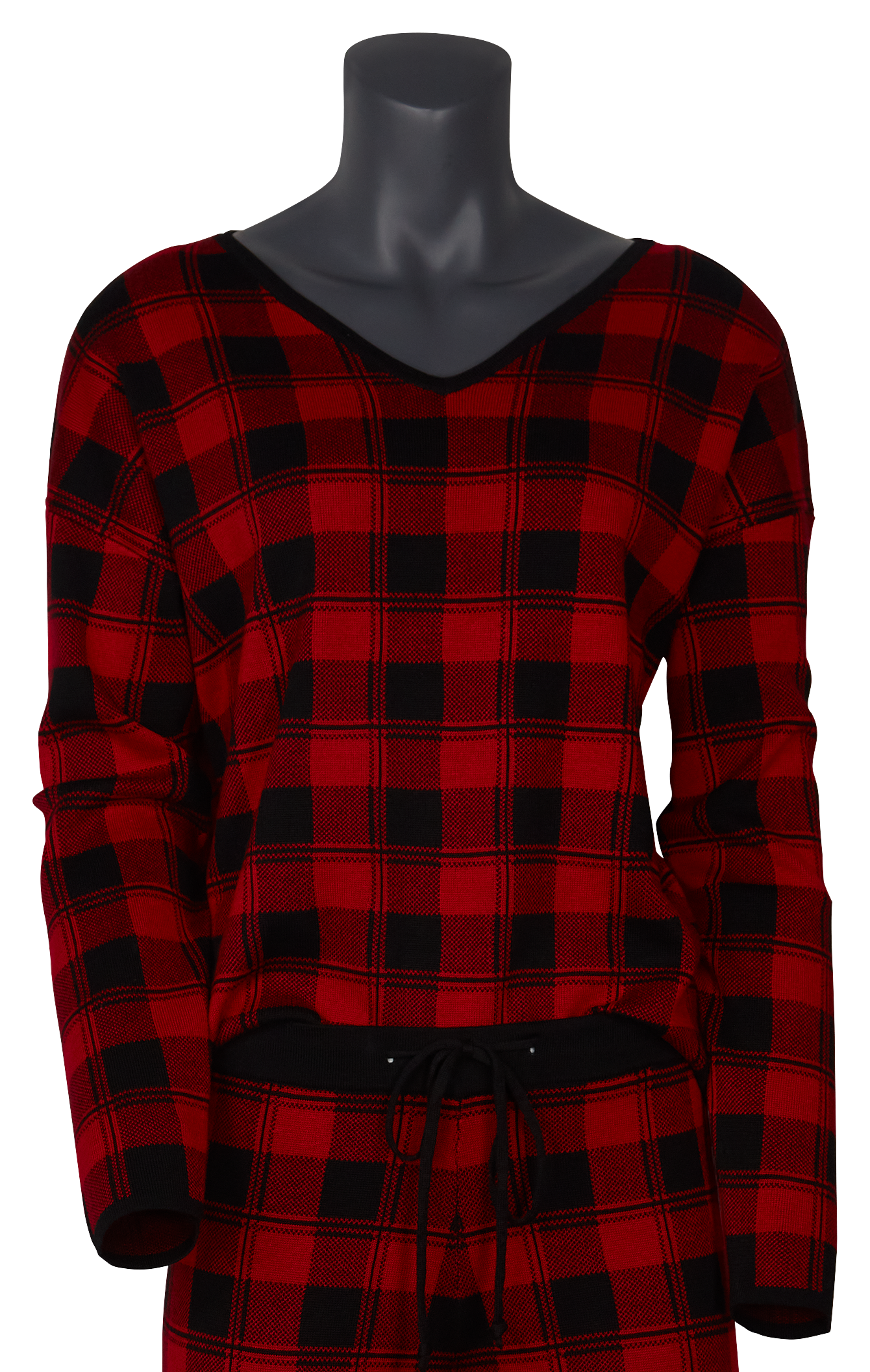 Natural Reflections Buffalo Plaid Sweater Knit Top | Bass Pro Shops